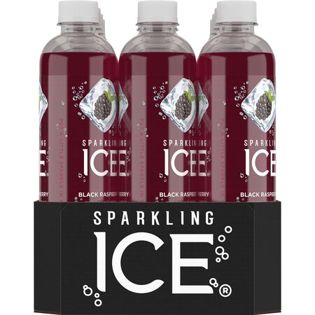 Sparkling Ice Sparkling Ice Black Raspberry Sparkling Water 17 oz. Bottle, PK12 FG00014 | Zoro